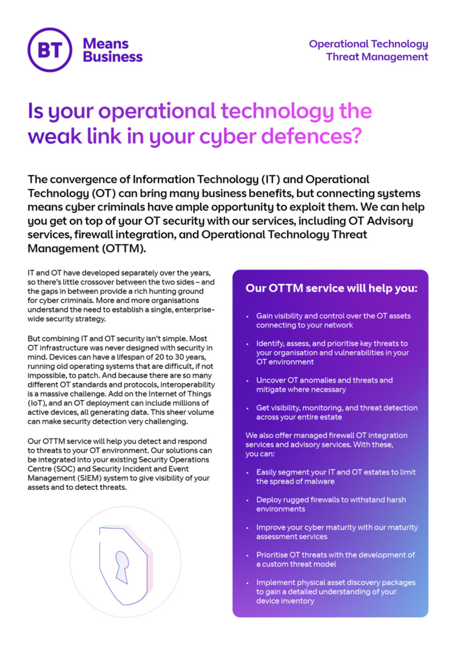 Operational Technology Threat Management | Threat Detection & Response